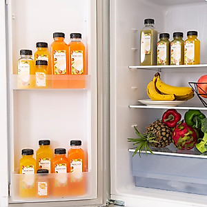 TOMNK 45pcs Juice Bottles, 12oz Reusable Juice Bottles with Caps and Labels, Funnel, Brush Beverage Containers for Juicing, Smoothies, Tea, Milk