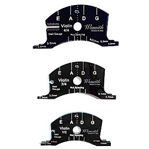 Jiayouy Violin Bridge Repair Tool - Carbon Fiber Fingerboard Scraper Making Template, 4/4 Violin Size, Black