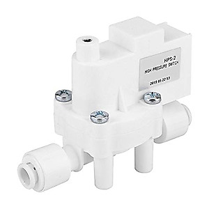 1/4" DC 24V High Pressure Switch, Action High Pressure Regulator High Pressure Controller for Pump RO Water Fitlers Reverse Osmosis Tank 0.25MPa