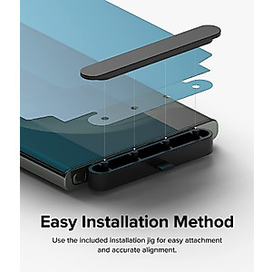 Ringke Dual Easy Wing [2 Pack] Compatible with Samsung Galaxy S23 Ultra 5G (2023), Premium Full Cover Film Case Friendly Screen Protector with Easy Application Kit