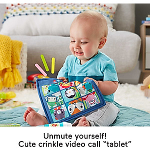 Fisher-Price Work From Home Toy Set, 3 take-along baby toys and teether for infants ages 3 months and up