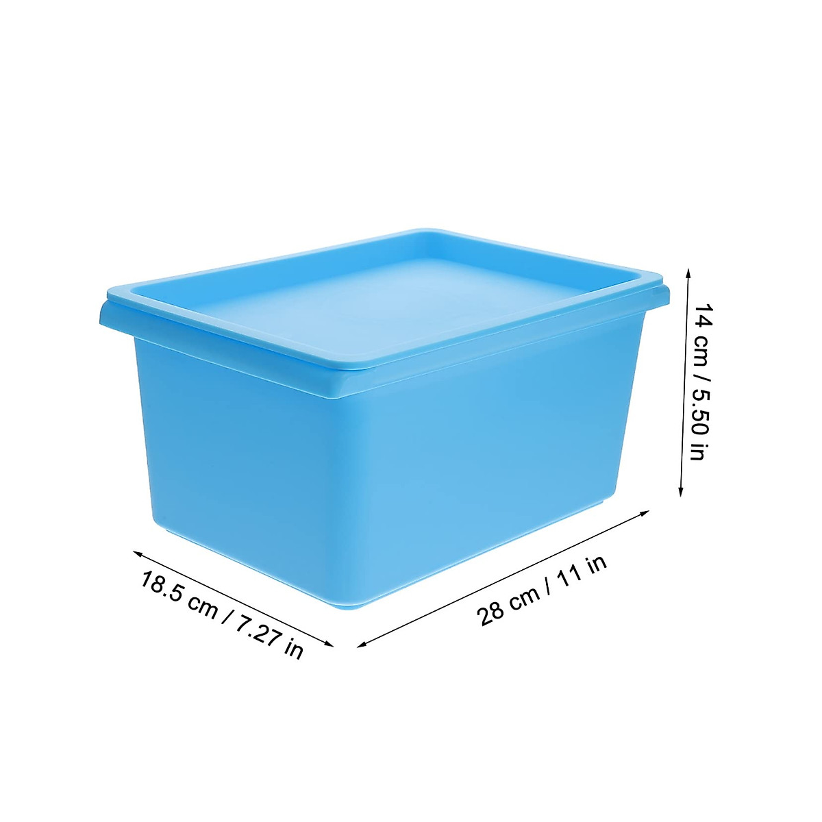 VOSAREA 2pcs Box storage box with lid plastic containers with lids plastic sundries storage plastic storage container cardboard file bin pantry organization office with cover pp food