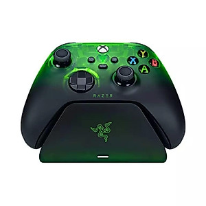 Razer Wireless Controller & Quick Charging Stand Bundle for Xbox Series X|S, Xbox One: Impulse Triggers - Textured Grips - 12hr Battery Life - Magnetic Secure Charging Limited Green Edition