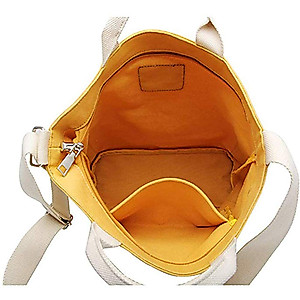 Belsmi Shoulder Bag Canvas Totes Bag Shopping Cotton Crossbody Travel Weekend Handbag Work Bag (Large, Grey)