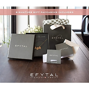 EFYTAL Initial Necklaces for Women, Small and Dainty Mom Necklace, 14k Gold Filled or Sterling Silver Necklace with Initial, Letter Charm, Push Presents for New Mom