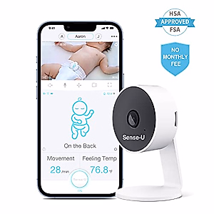 Sense-U HD Video Baby Monitor with 1080P HD, FSA & HSA Eligible, WiFi Camera and Background Audio, Night Vision, 2-Way Talk, Person/Baby Crying/Motion Detection & No Monthly Fee