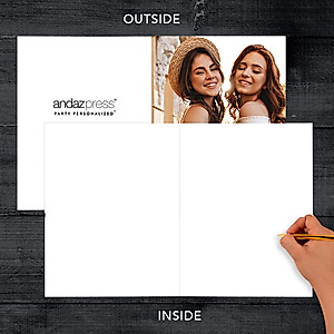 Andaz Press 8.5"x11" Personalized Photo Birthday Card with Envelope, Jumbo Happy Birthday Card for Her, Mom, Him, Birthday Keepsake Card, Custom Birthday Gifts for Women, Men, Greeting Cards