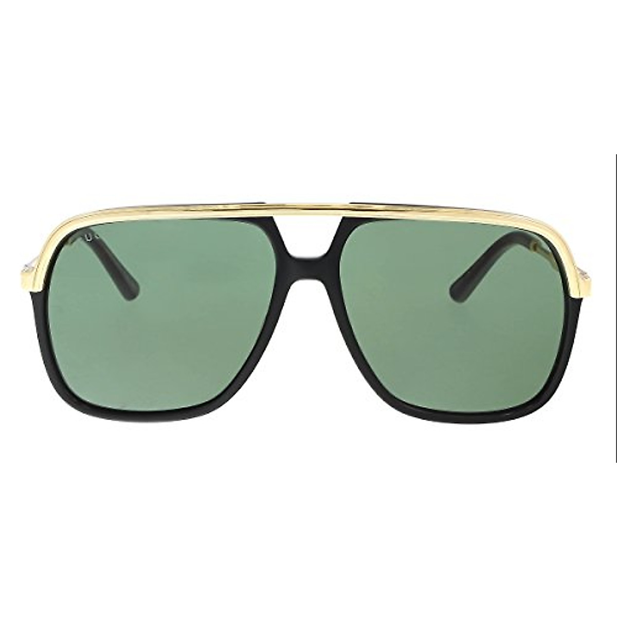 Gucci GG0200S 001 Black/Gold GG0200S Square Pilot Sunglasses Lens Category 3