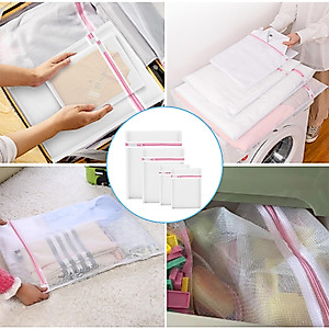 4Pcs Mesh Laundry Bags, Lingerie Bags for Washing Delicates,Mesh Wash Bags for Toy Storage & Cleaning, Travel Storage Organizer Bag, Dorm Room Essentials (1 Large, 1 Medium, 2 Small) - MIAETFH