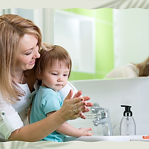 Nuenen 48 Pieces Foaming Soap Dispensers 8 oz Foaming Pump Bottle Plastic Hand Soap Dispenser with Pumps Empty Refillable Press Containers for Liquid Shampoo Bathroom Kitchen(White, Black)