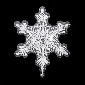 5Pcs 36inch Transparent Snowflake Balloons Christmas Clear Snowflake Foil Mylar Balloons for Winter Wonderland Ice Snow Themed Birthday Party Decorations
