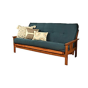 Kodiak Furniture Monterey Futon Set, No Drawers, with Barbados Base and Suede Navy Mattress