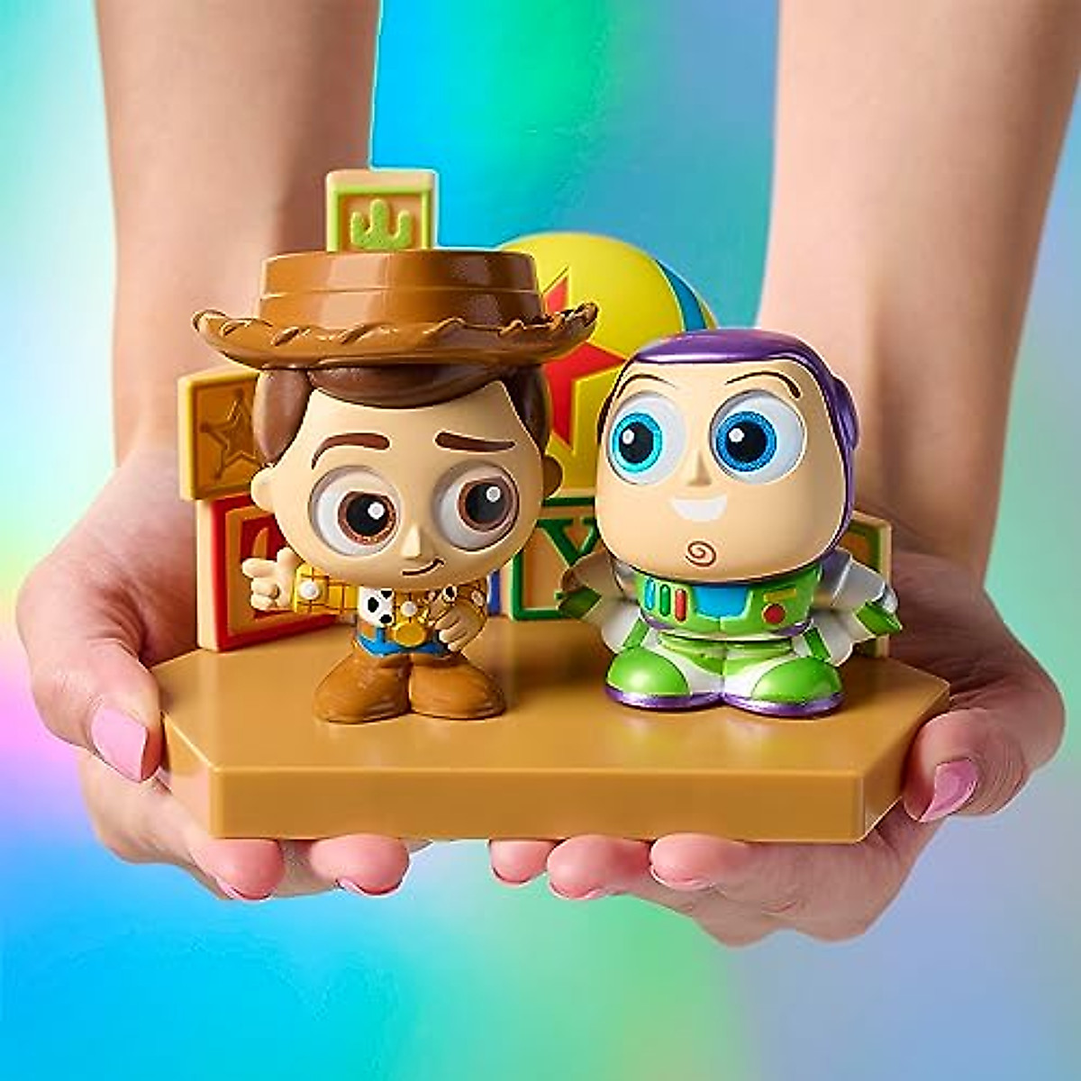 DOORABLES Disney New Grand Entrance 3-inch Collectible Figures Buzz Lightyear and Woody, Officially Licensed Kids Toys for Ages 5 Up, Amazon Exclusive