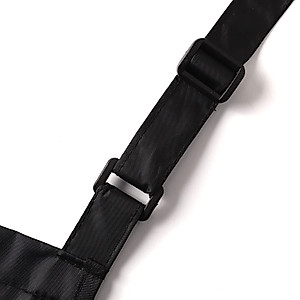 COGANA Server Apron with Pockets, Aprons for Men, Chef and Waitress Apron, Black