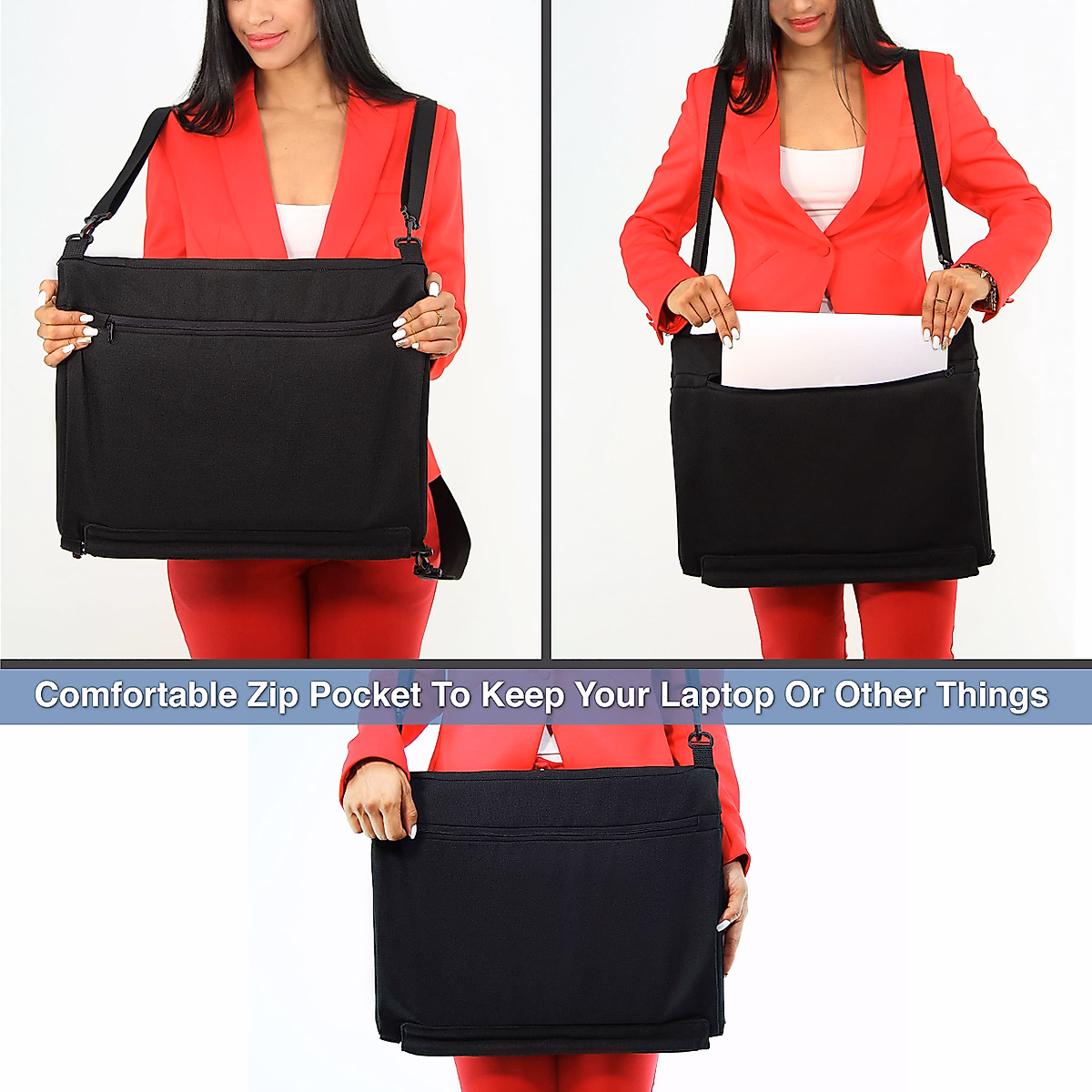 VitaliZEN Laptop Harness Extra Large & Comfortable 2021 Improved Design, Hands-Free Portable, Adjustable, Wearable Desk for up to 17” Laptops, Tablet, Notepad, MacBook, etc