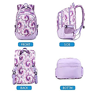 Gatycallaty Kids Backpack for School Boys Girls Kindergarten Elementary Toddler Book Bag Schoolbag (purple)