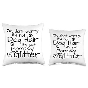 Funny Dog Owner Gifts & Dog Lover Gift Ideas Gift Pomsky Lover Dog Mom Throw Pillow, 16x16, Multicolor