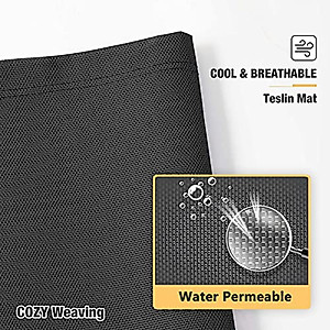 Veehoo Chew Proof Elevated Dog Bed - Cooling Raised Pet Cot - Silver Aluminum Frame and Durable Textilene Mesh Fabric, Unique Designed No-Slip Feet for Indoor or Outdoor Use, Black, Large