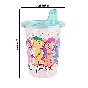 The First Years Take & Toss My Little Pony Sippy Cups - Reusable Toddlers Cups with Lids - Kids Party Pack with 2 Travel Caps - 10 Oz - 10 Count
