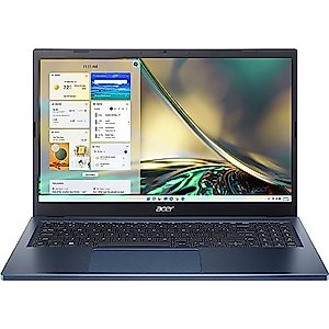 acer Aspire 3 Laptop | 15.6" Full HD IPS Touch Display | AMD Ryzen 5 7520U Quad-Core Processor | AMD Radeon Graphics | 8GB LPDDR5 | 512GB NVMe SSD | Wi-Fi 6 | Windows 11 Home Steam Blue