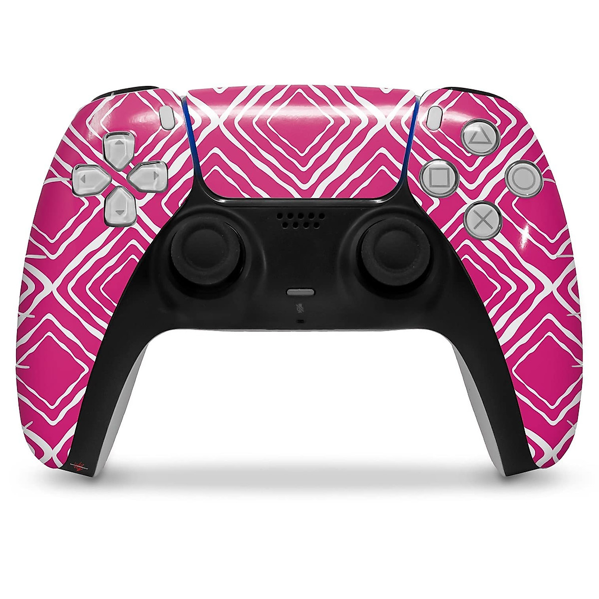 WraptorSkinz Skin Wrap compatible with Sony PS5 DualSense Controller Wavey Fushia Hot Pink (CONTROLLER NOT INCLUDED)