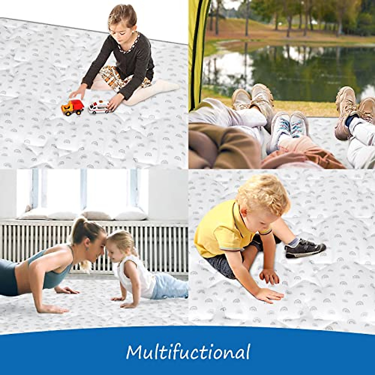 Baby Playpen Mat, 50x50 Play mat for playpen, Fit for TODALE and LIAMST Baby Playpen, Portable Baby Play Mat, Baby Crawling Mat, Non-Slip Foldable Floor Activity Mat