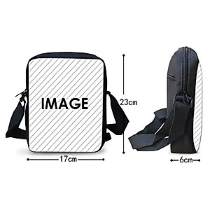 Snilety Rock Skeleton Skull Printed Kid Student Mini Cross Body Bags for Men Women Messenger Bag Phone Purse Wallet Black