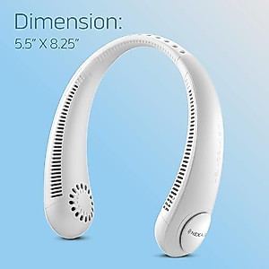 NEXAIR Portable Neck Fan - 3 Speed Rechargeable Bladeless Neck Fan, Adjustable Personal Neck Fan For Women & Men Modern Design, Great Cooling Fan For Travel, Outdoors & Sports