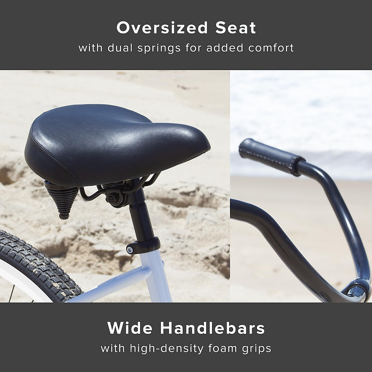 Firmstrong Urban Women's Beach Cruiser Bike, Single Speed Bicycle, 26 Inch Wheels, Aluminum, White