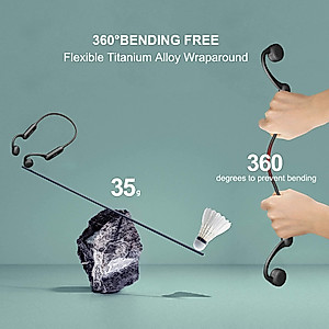 Naenka Runner Diver2 Bone Conduction Headphones, IP68 Waterproof Headphones with MP3 Player Built-in 32G Memory, Bluetooth Open Ear Headphones with CVC6.0 Mic for Swimming Running Cycling Driving Gym