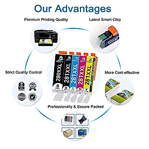 DOUBLE D 280 281 Ink Cartridges Compatible Replacement for Canon Ink 280 and 281 Cartridges PGI-280XXL CLI-281XXL for Canon PIXMA TS9120 TR7520 TR8520 TS8120 TS8220 TS8320 TS6100 (8 Pack)