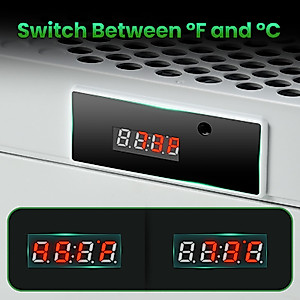DEPGI Cooling Fan for Xbox Series S, Featuring Automatic Fan Speed Adjustment Based on Temperature, LED Display Screen, Low Noise, Easy Installation, 3 speeds, with RGB LED
