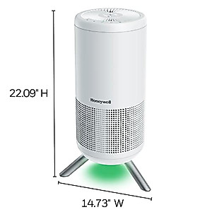Honeywell Designer UltraQuiet Technology HEPA Air Purifier Tower, Medium-Large Room (190 sq ft) White – Features Intelligent Auto Mode - Wildfire, Smoke and Airborne Allergen Air Purifier, HPA830