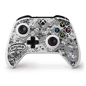 Skinit Decal Gaming Skin Compatible with Xbox One S Controller - Officially Licensed NBA San Antonio Spurs Digi Camo Design