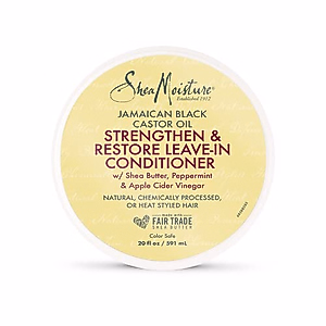 SheaMoisture Leave In Conditioner Conditioner For Hair Jamaican Black Castor Oil To Soften and Detangle Hair 20 oz