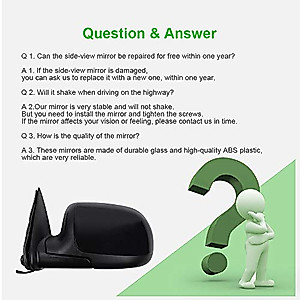 SCITOO Driver Left Door Mirror for 1999-2006 for Chevy Silverado Suburban Tahoe for GMC Sierra Yukon Manual Adjusted Folding Side Mirror (1999-2000 New Body Style 2007 Classic)