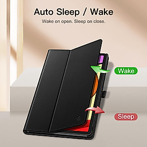 Fintie Folio Case for Amazon Fire Max 11 (13th Generation, 2023 Release) - Premium Vegan Leather Slim Fit Folding Stand Cover for Fire 11 Max Tablet with Auto Sleep/Wake, Black
