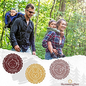 HummingBee Beeswax Lip Balm, Fragance Free, Feel the Difference, Unflavored, Natural Lip Care, 0.17 Ounce, Pack of 4