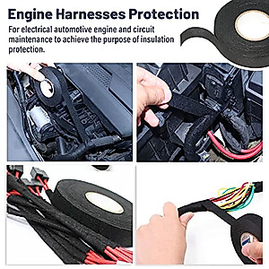 RED WOLF Radio Stereo Wiring Harness Antenna Adapter w/Wire Harness Cloth Tape Kit Fit GMC Chevy Express Savana Buick 2006-2017 Models, for Electrical Protection Noise Damping Cables Fixed