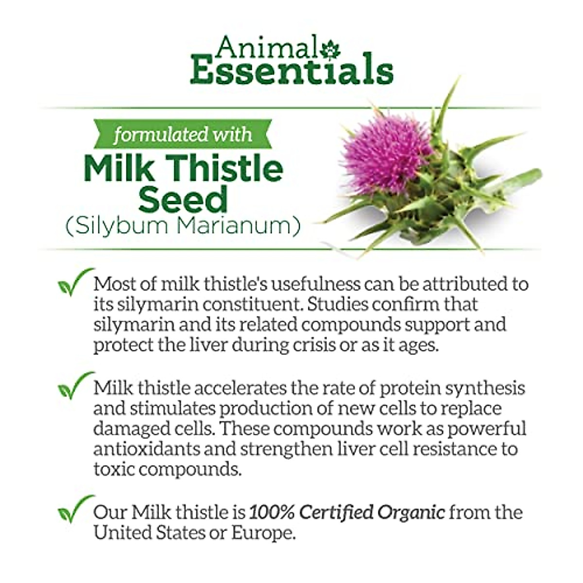 Animal Essentials Liver Defense Liver Support for Dogs & Cats, 1 fl oz - Made in USA, Dandelion & Milk Thistle