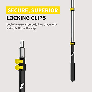 PD 1.5-to-3 Foot Paint Roller Extension Pole, Multi-Purpose Telescopic Extension Pole, EZ-Lock Mechanism Extendable Pole, Paint Brush Extender with Lightweight Aluminum Handle (1.5-3 Feet)
