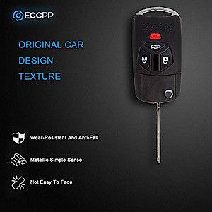 ECCPP OUCG8D-620M-AUncut Keyless Entry Remote Control Car Key Fob Shell Case Replacement for 07-12 for Mitsubishi Eclipse Endeavor Endeavor Lancer Outlander OUCG8D-620M-A (Pack of 2)