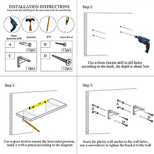 HAENJA Stainless Steel Triangle Bracket Wall Mount Shelf Separator Support Layer Support Bracket Bracket Fixing(6 Pcs) Storage
