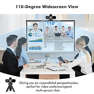 Full 1080p HD Camera wide angle camera, microphone and tripod stent USB PC network camera, with privacy shutter, for video calls, recording,meeting,streaming media,games, games,high -defined cameras