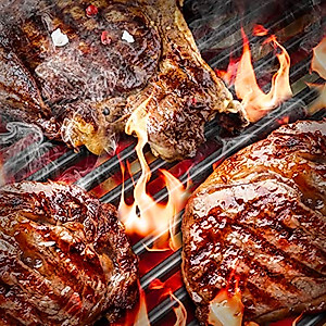 GLOWYE 16 1/4 inch Grill Grates Replacement for Dyna Glo DGF510SBP DGF510SSP DGF510SSP-D, Replacement Parts for Backyard BY13-101-001-13, BY12-084-029-98, BHG BH13-101-099-01 BH14-101-099-01 Gas Grill