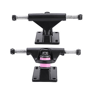 2pcs Skateboard Truck Independent Skateboard Aluminum Metal Alloy Skateboard Trucks 3.25inch Wheels(Black)