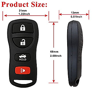 Compatible for 2002-2006 Infiniti Q45 Keyless Entry Remote Control Car Key Fob Replacement for KBRASTU15(Pack of 2)