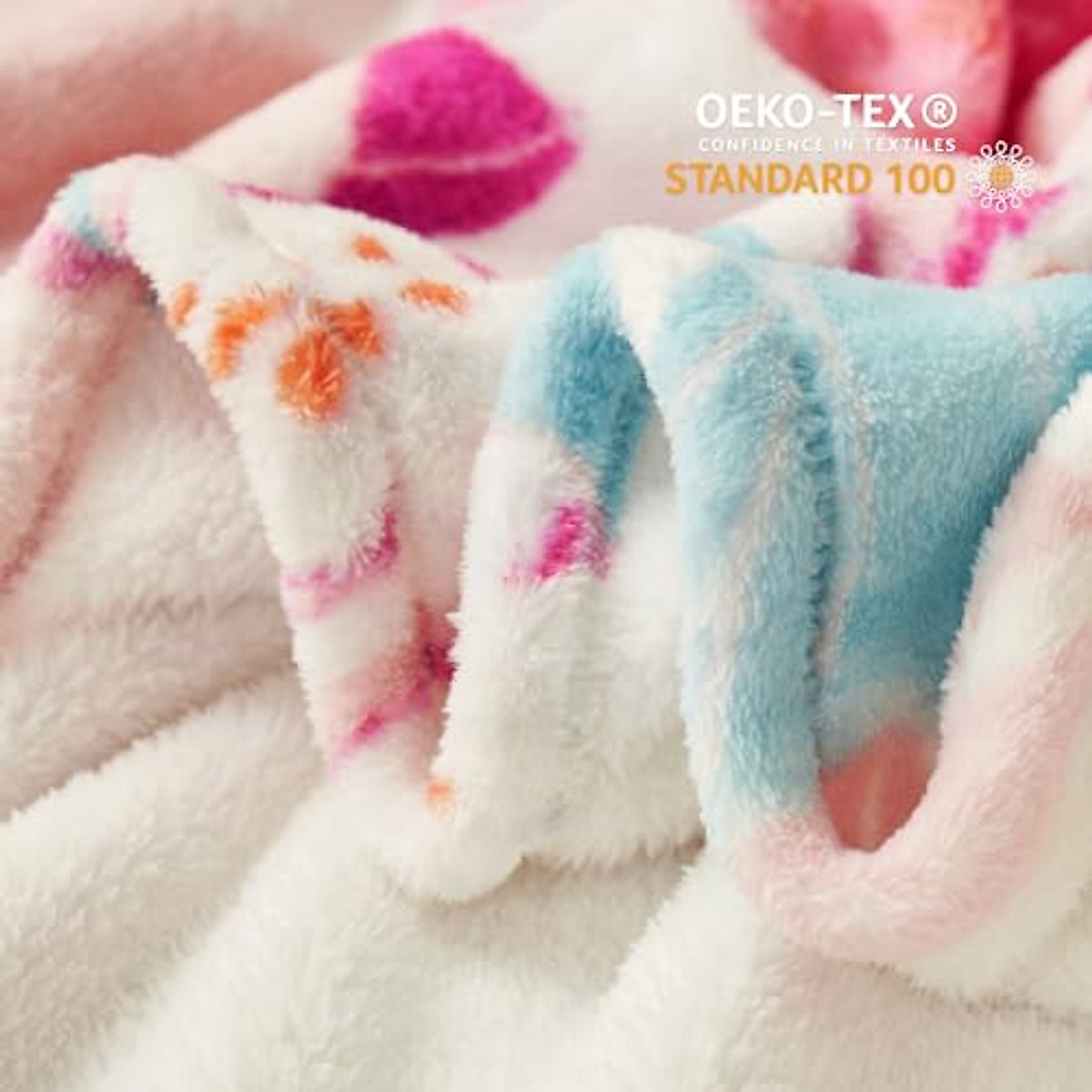 Cozy Bliss Garden Fairy Throw Blanket for Kids Luxury Printed Single Layer Plush - Offside Pure White, Most Giftable for Your Baby and Toddler 43"x59"