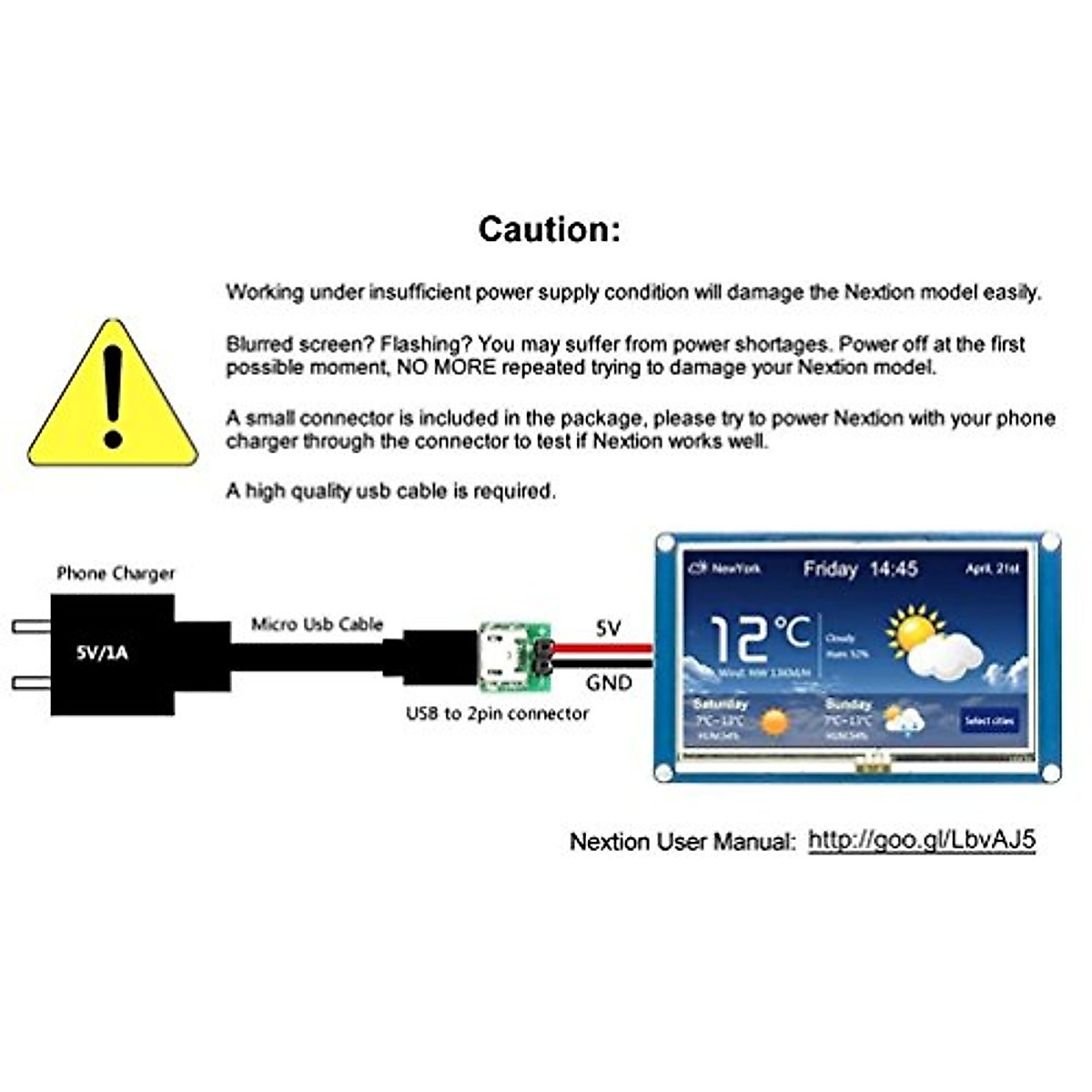 Ferwooh Nextion 3.5'' Display NX4832T035 Resistive Touch Screen HMI TFT Smart Module LCD
