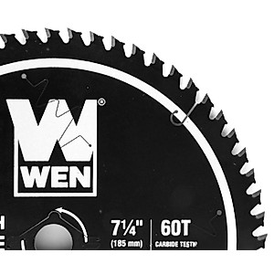 WEN BL0760 7.25-Inch 60-Tooth Carbide-Tipped Professional Ultra Fine-Finish Circular Saw Blade with Cool-Cut Coating